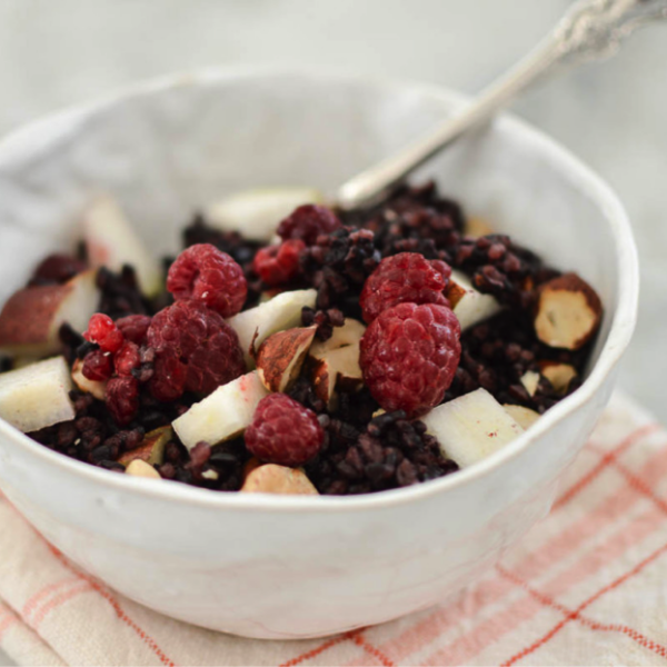 Black Rice and Raspberry Salad - Washington Red Raspberries