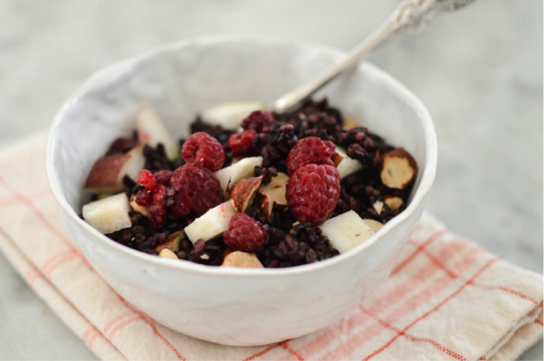 Black Rice and Raspberry Salad - Washington Red Raspberries
