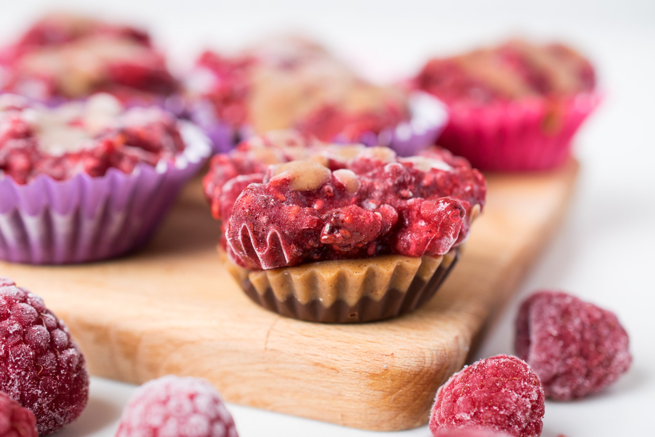 Raspberry Chia Chocolate Almond Cups - Washington Red Raspberries